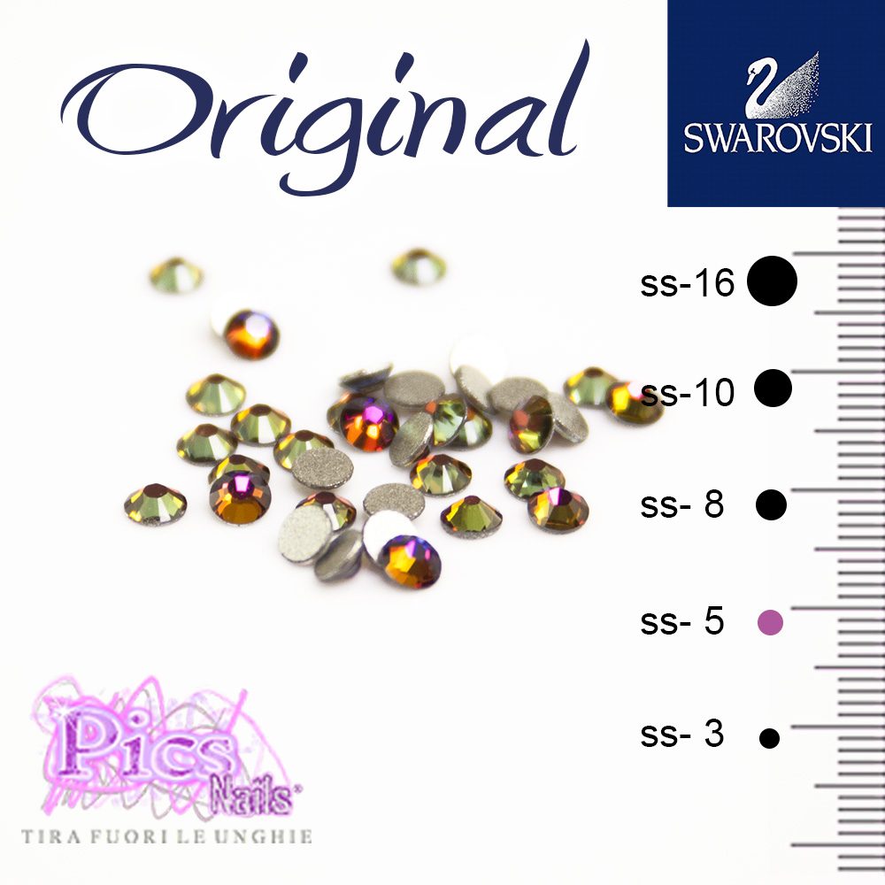 Swarovski Nails Volcano 1,7 mm 50 Pcs SS-5 | Pics Nails